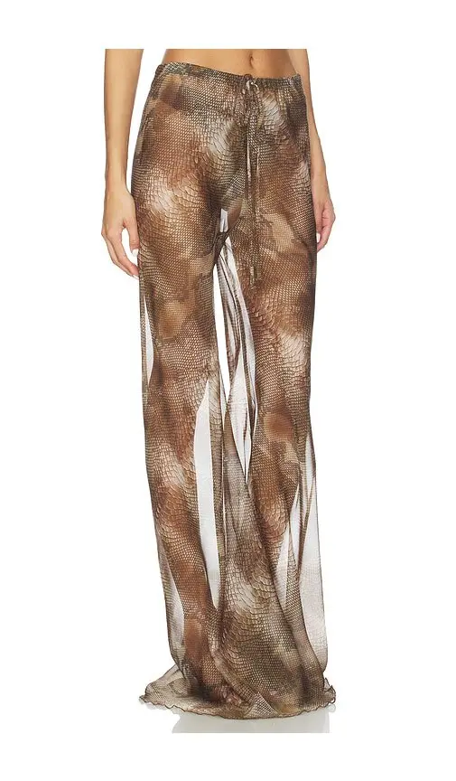 CHA THE LABEL Snake Print Bias Pant