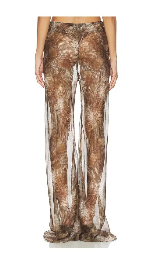 CHA THE LABEL Snake Print Bias Pant
