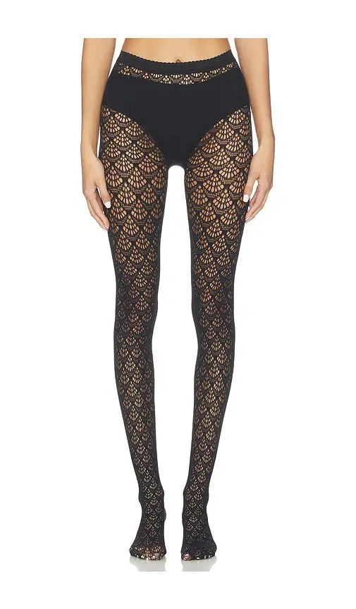 Wolford Mermaid Net Tights - Black
