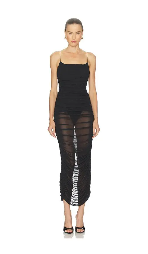 CAMILA COELHO Rocio Midi Dress - Black