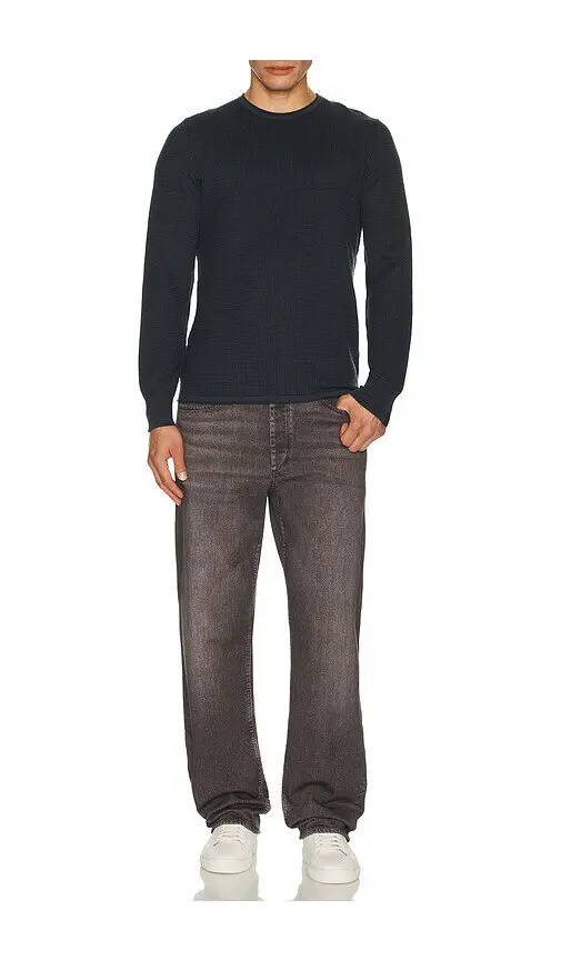Rag & Bone Gregory Merino Crewneck Sweater - Navy
