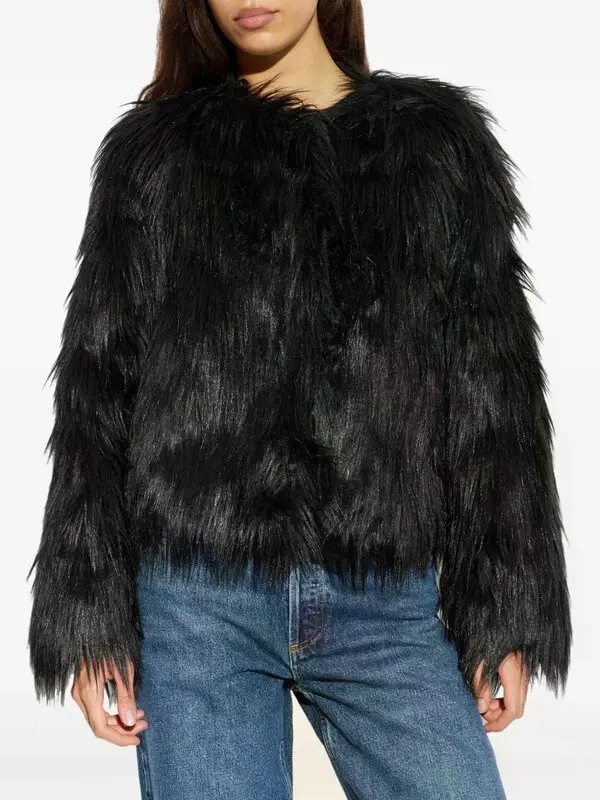 STAND STUDIO Eilish Faux-fur Jacket - Black