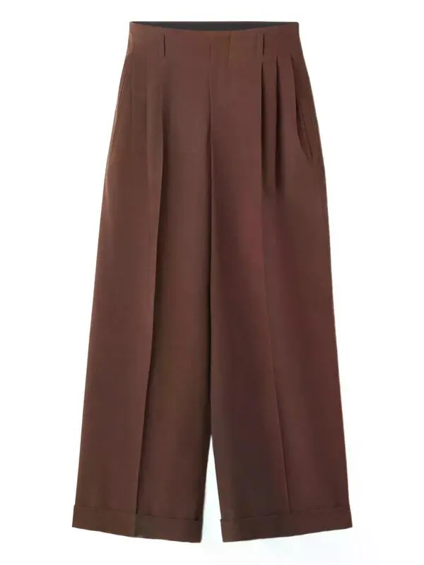 LANVIN Pleated-front Trousers - Brown