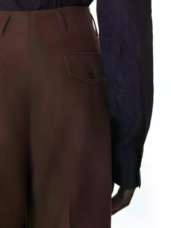 LANVIN Pleated-front Trousers - Brown