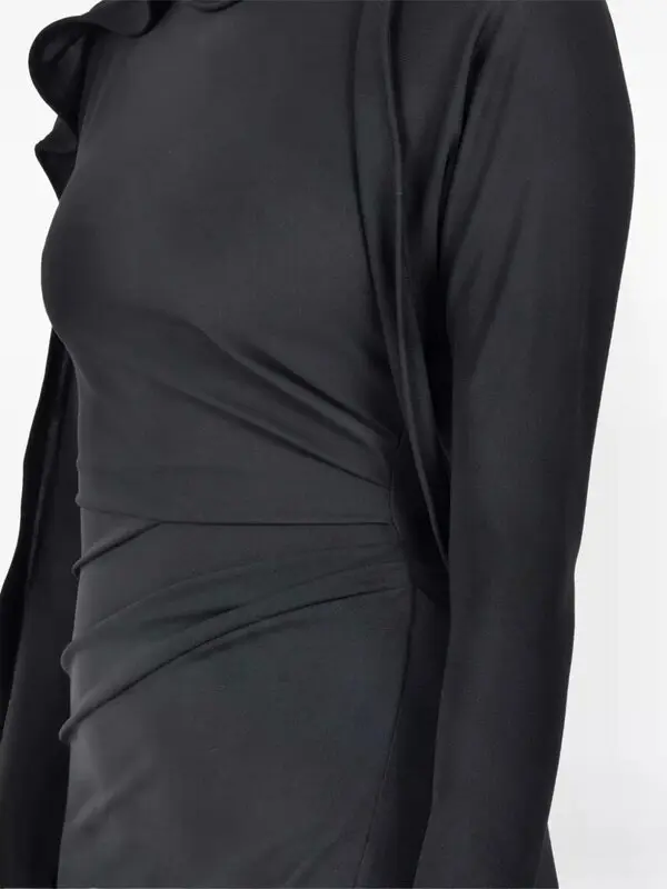 Victoria Beckham Ruffled Maxi Dress - Black