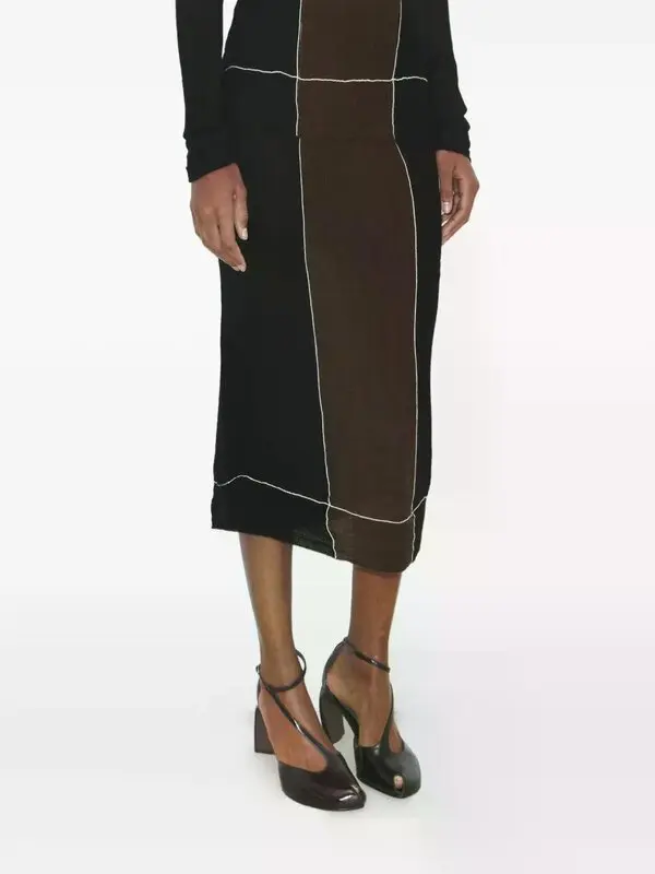 Tory Burch Panelled Midi Skirt