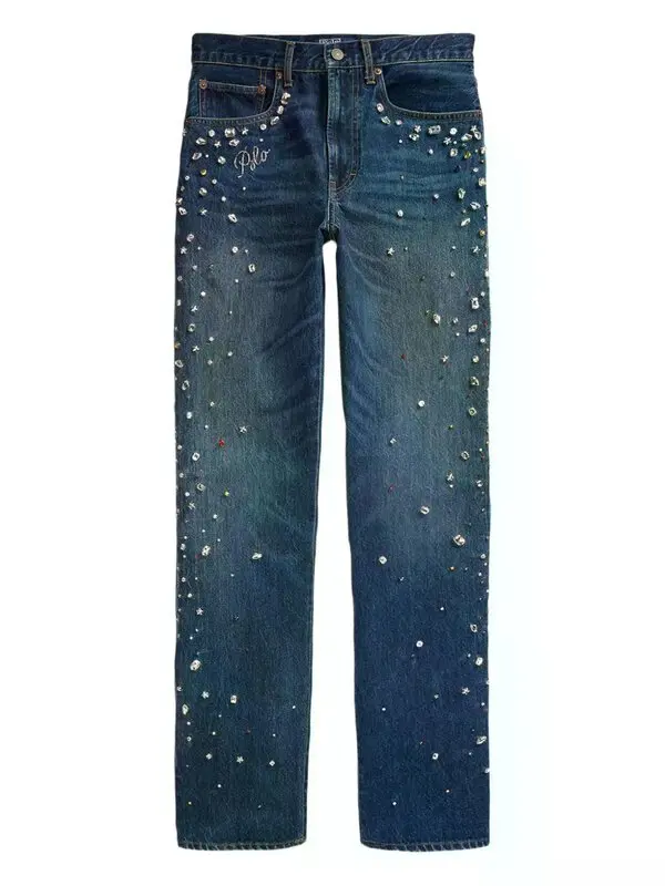 Polo Ralph Lauren Crystal-embellished Straight Leg Jeans