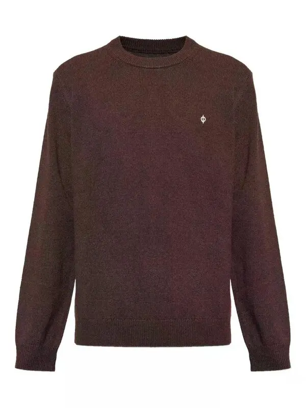 SAMSOE SAMSOE Logo-embroidered Crew-neck Sweater