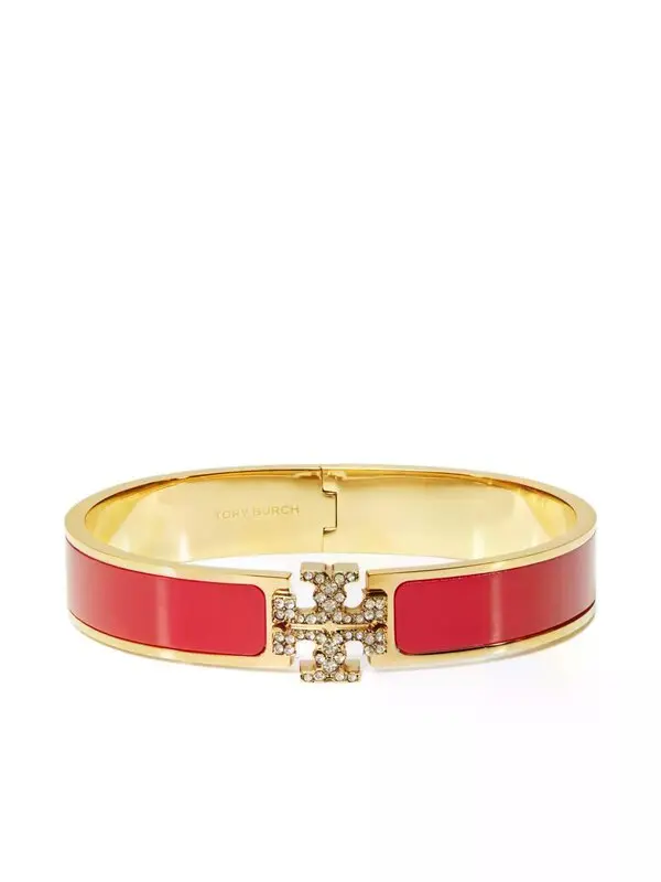 Tory Burch Crystal-embellished Hinge Bracelet - Gold