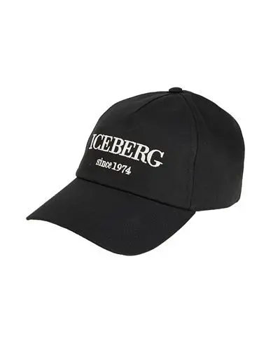 Iceberg Gabardine Baseball Cap - Black