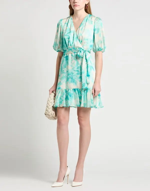 Liu Jo Mini Floral-print Flared Dress - Blue
