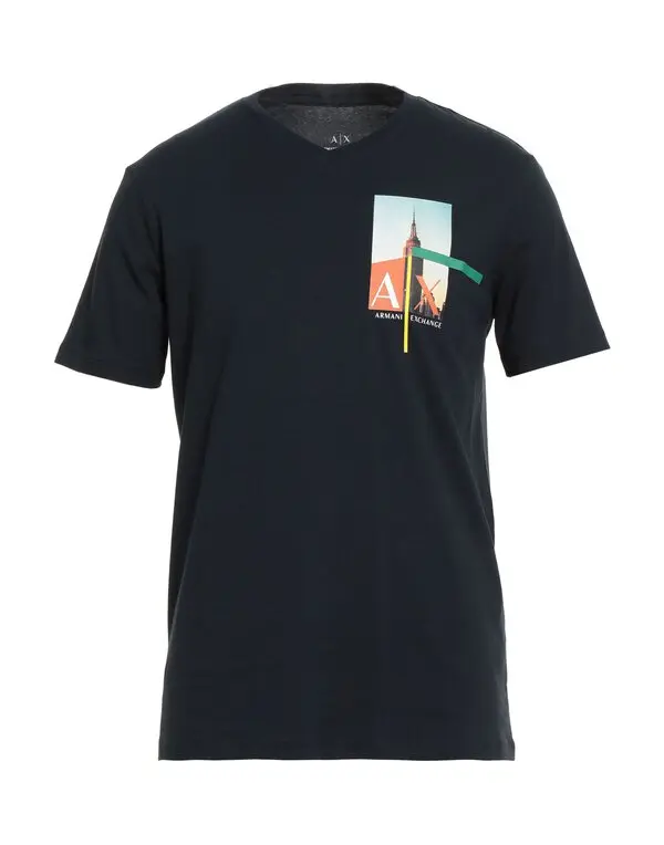 Armani Exchange T-shirt Size Cotton, Elastane - Navy