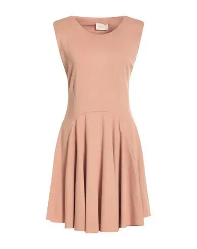 VICOLO Midi Circle Dress - Beige