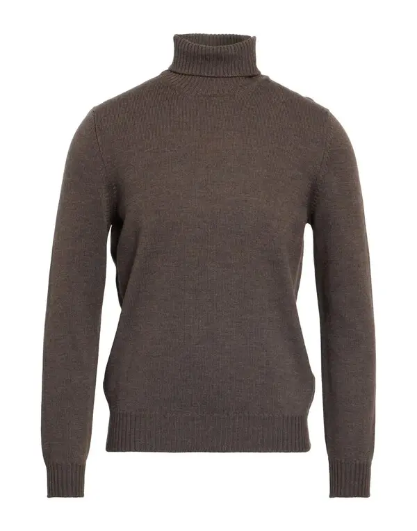 GRAN SASSO Turtleneck Virgin Wool Sweater - Brown