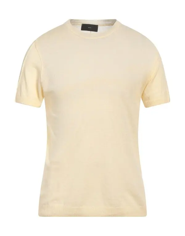 LIU •JO MAN Sweater In Pastel Linen And Cotton - Yellow