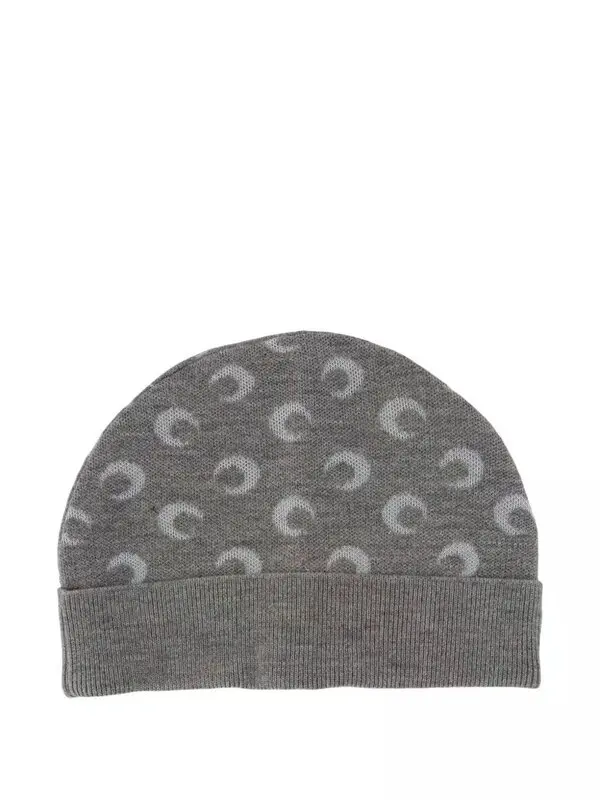 MARINE SERRE Moon-print Beanie - Grey