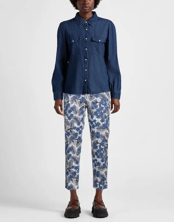Max Mara Floral Print Tapered Cropped Pants