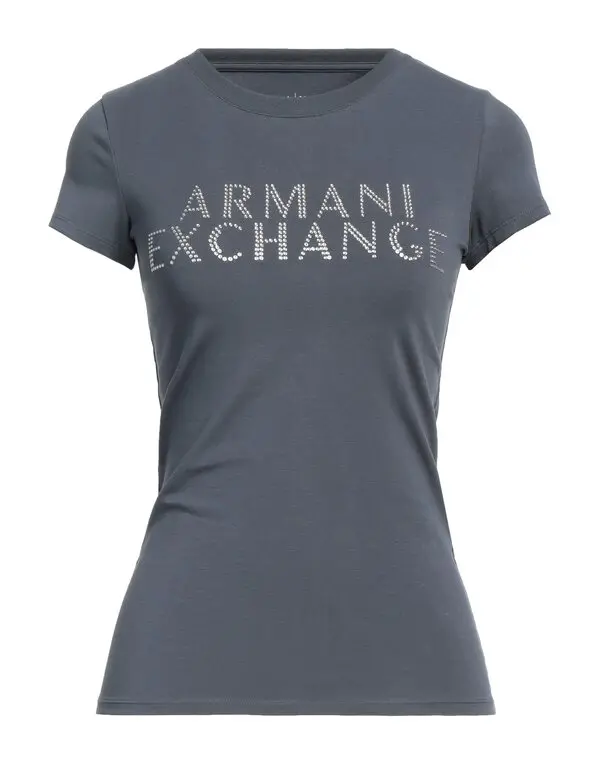 Armani Exchange Jersey T-shirt With Appliqués - Grey