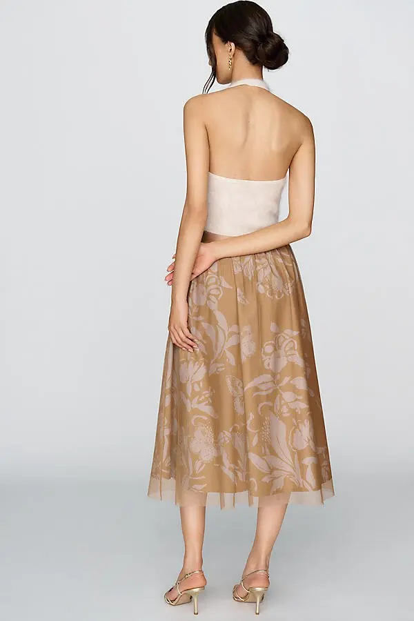 Anthropologie Wondernight Midi Skirt