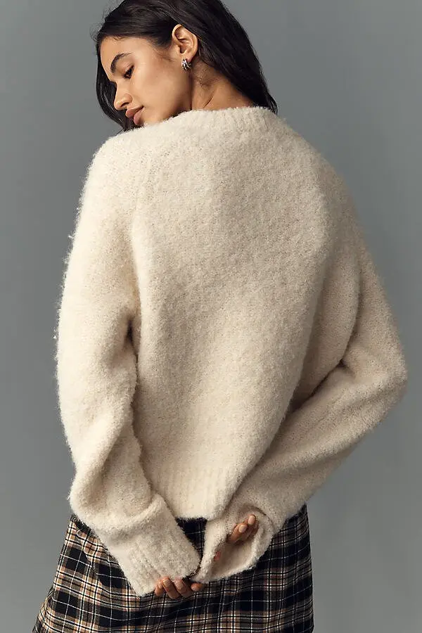English Factory Bow-embellished Pullover Sweater