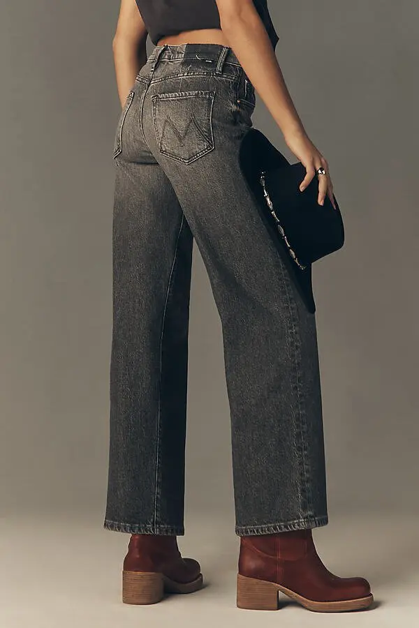 MOTHER The Maven Ankle Mid-rise Wide-leg Jeans - Magpie