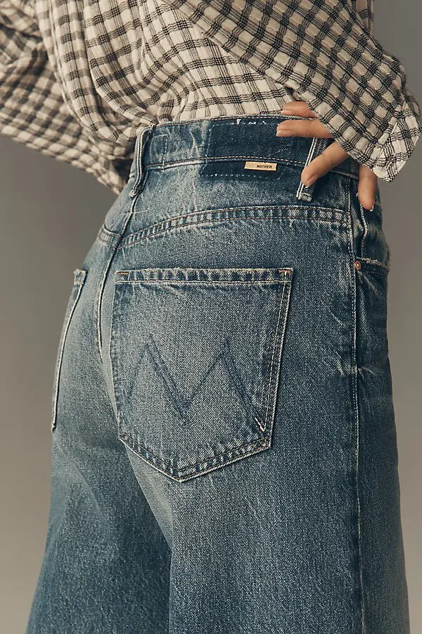 MOTHER The Ditcher Roller High-rise Wide-leg Jeans - Remember When