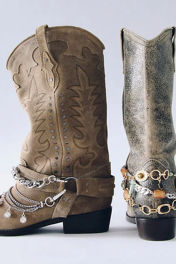 Free People Rhinestone Boot Harness Chain