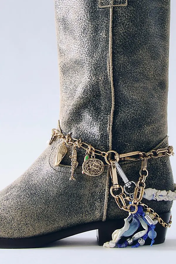 Free People Charmed Boot Swag - Brass