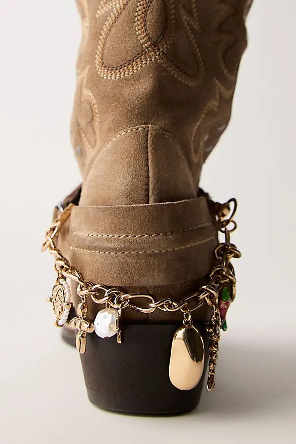 Free People Charmed Boot Swag - Brass