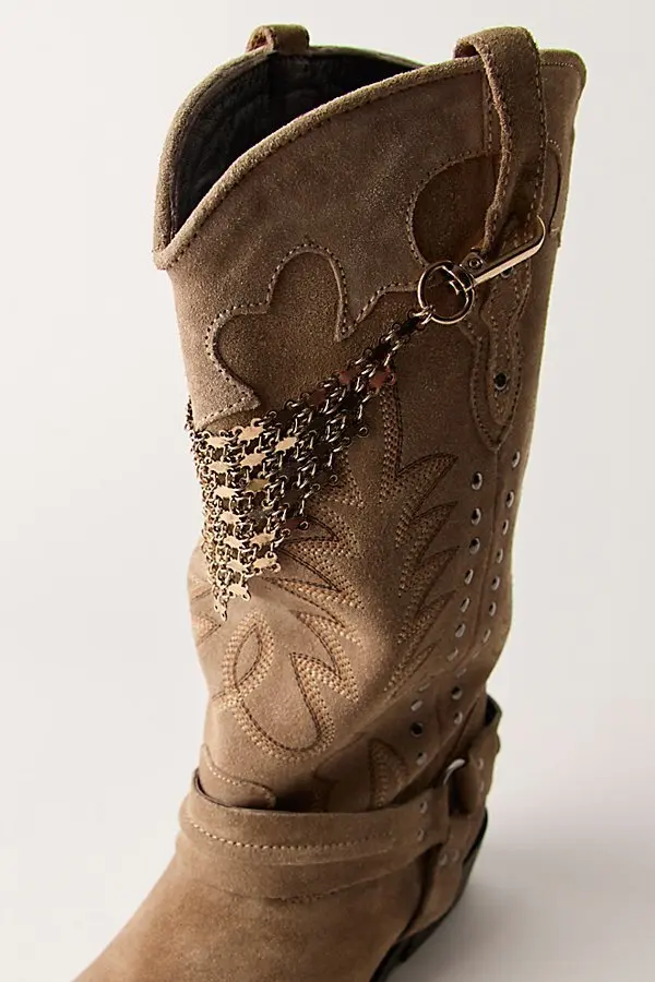 Free People Chainmail Bandana Boot Swag - Brass