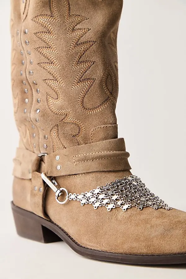 Free People Chainmail Bandana Boot Swag - Silver