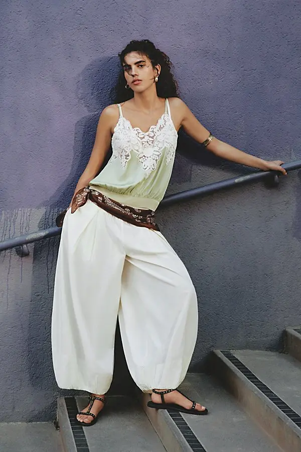 Free People Moonflower Balloon Pants - Tofu