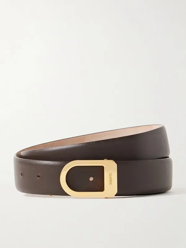 Khaite Saddle Leather Belt - Brown