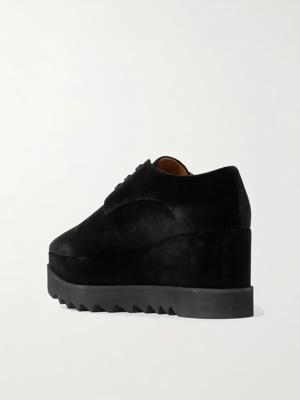 Stella McCartney Elyse Velvet Platform Brogues