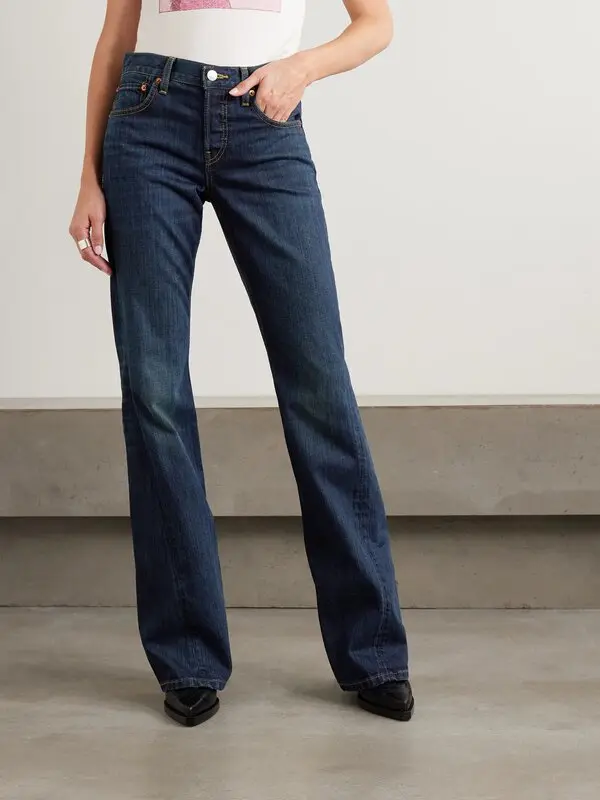 RE/DONE Twisted Mid-rise Bootcut Jeans