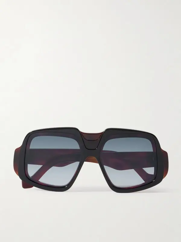 Loewe Anagram Oversized Aviator-style Sunglasses - Brown