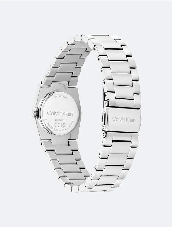 Calvin Klein Emblem Dial Link Bracelet Watch - Silver