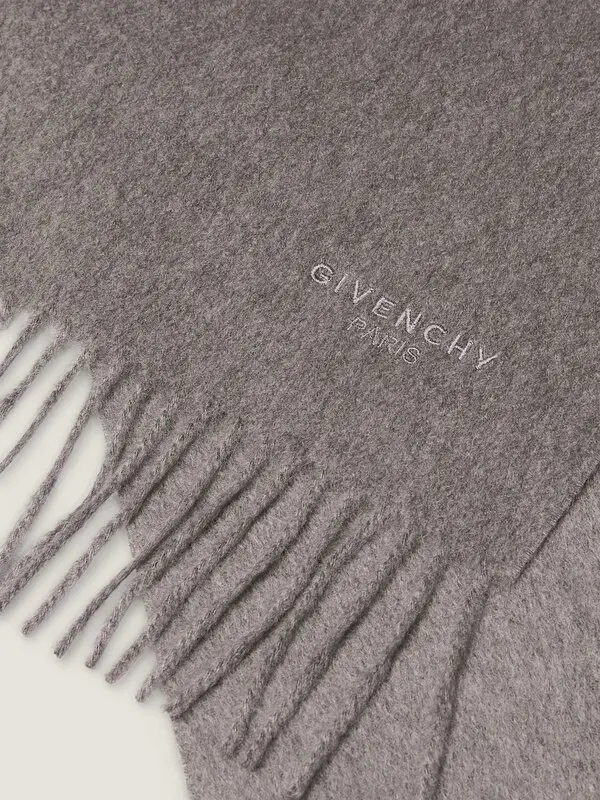 Givenchy Paris Scarf In Cashmere - Light Grey Melange