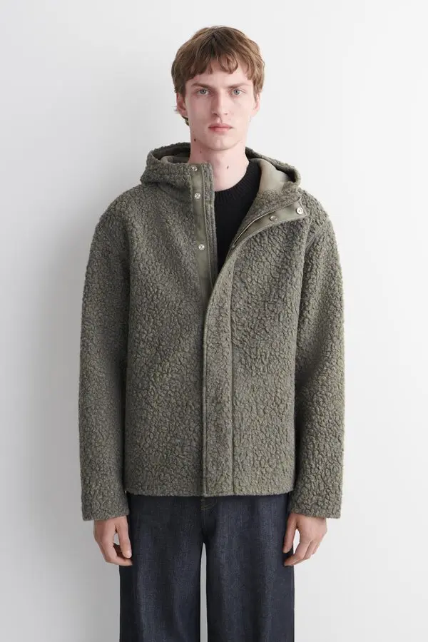 Cos Hooded Teddy Jacket