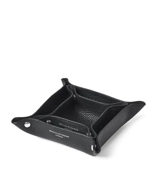ASPINAL OF LONDON Mini Grained Leather Tidy Tray