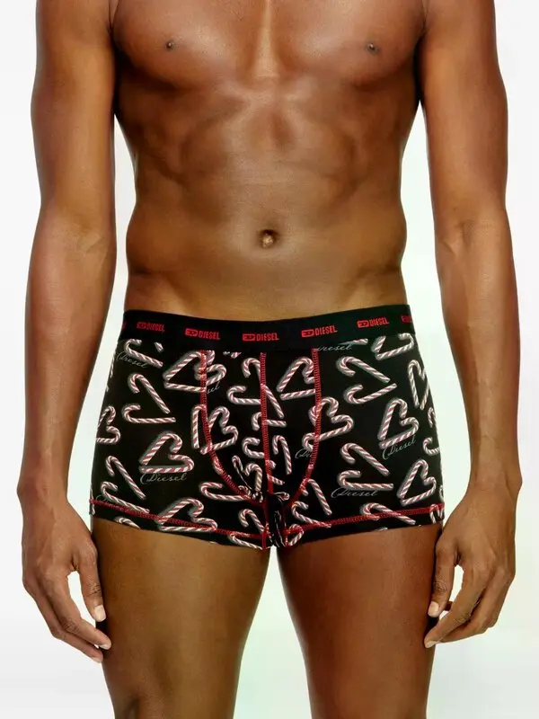 DIESEL® Damien-gft-utlt Heart-print Boxer - Black