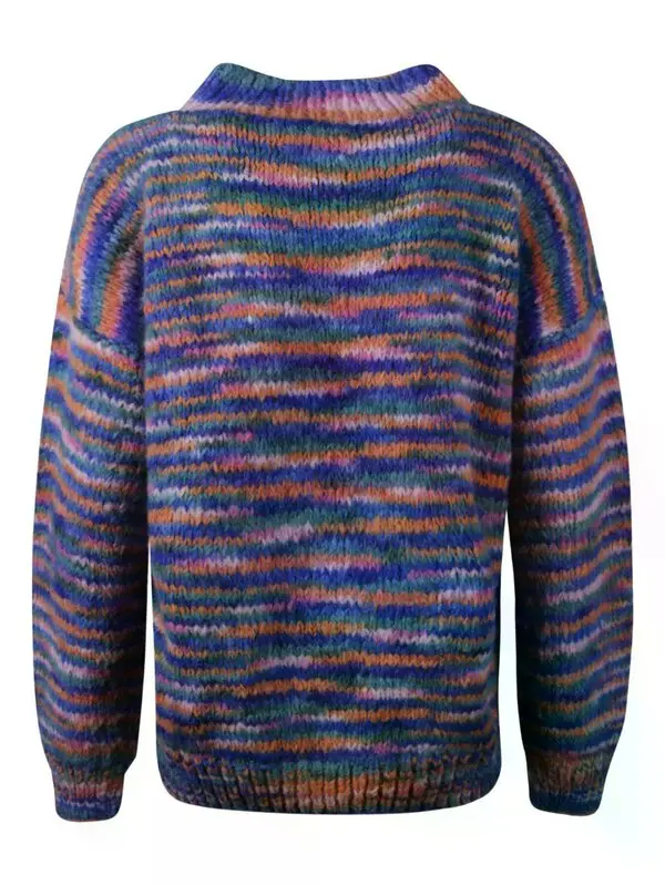 FRANTIC Striped Pullover Sweater - Blue
