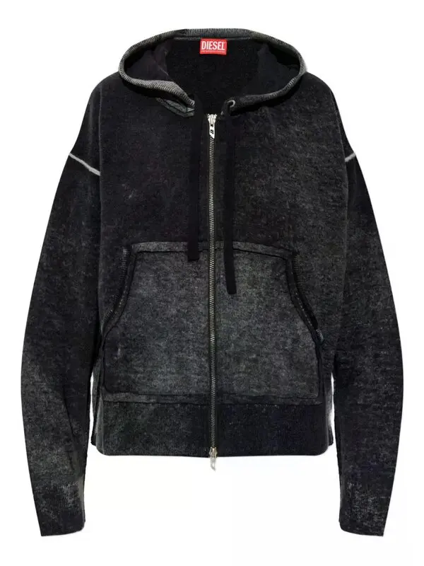 DIESEL Zip-up Wool Hoodie