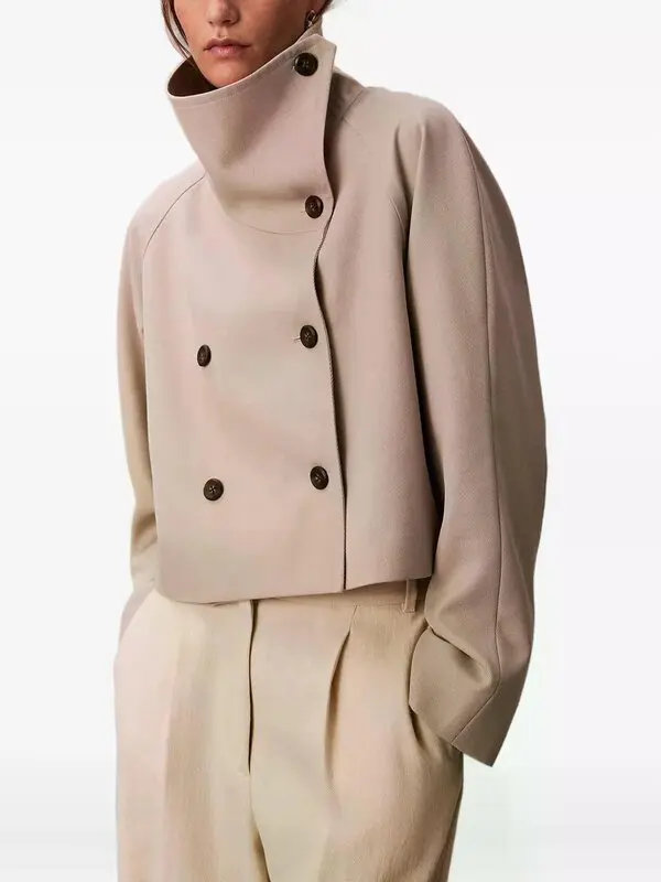 Calvin Klein Buttoned High-neck Coat