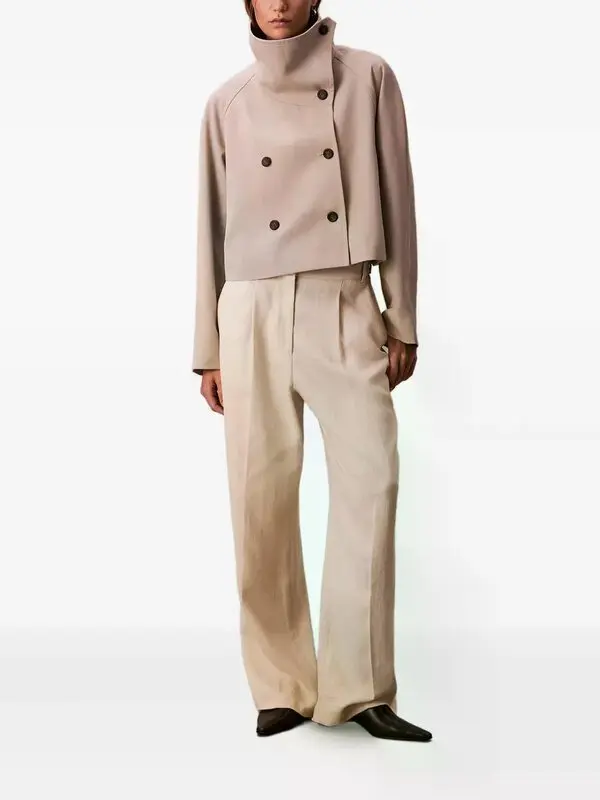Calvin Klein Buttoned High-neck Coat
