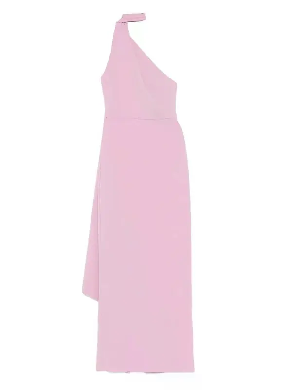 Solace London One-shoulder Drape Midi Dress - Pink