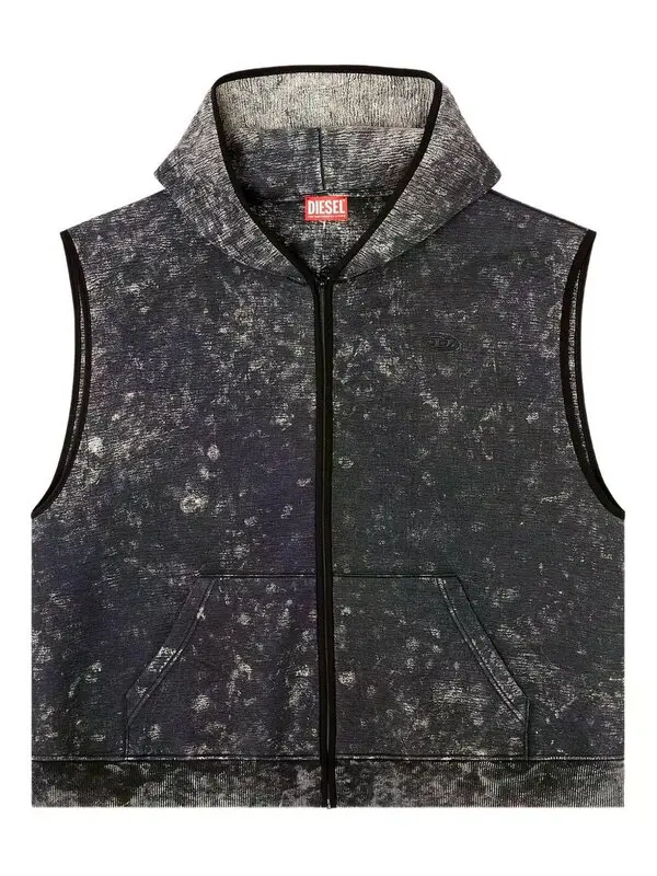 Diesel Hooded Gilet - Grey