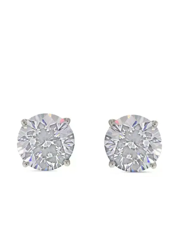 FANTASIA BY DESERIO Round Stud Earrings - Silver