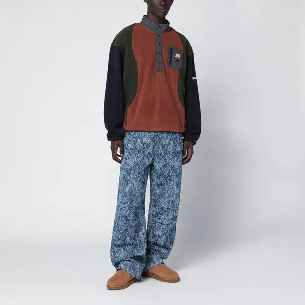 BRAIN DEAD Color-block Fleece With Embroidered Logo