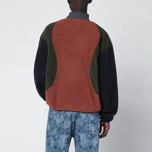 BRAIN DEAD Color-block Fleece With Embroidered Logo